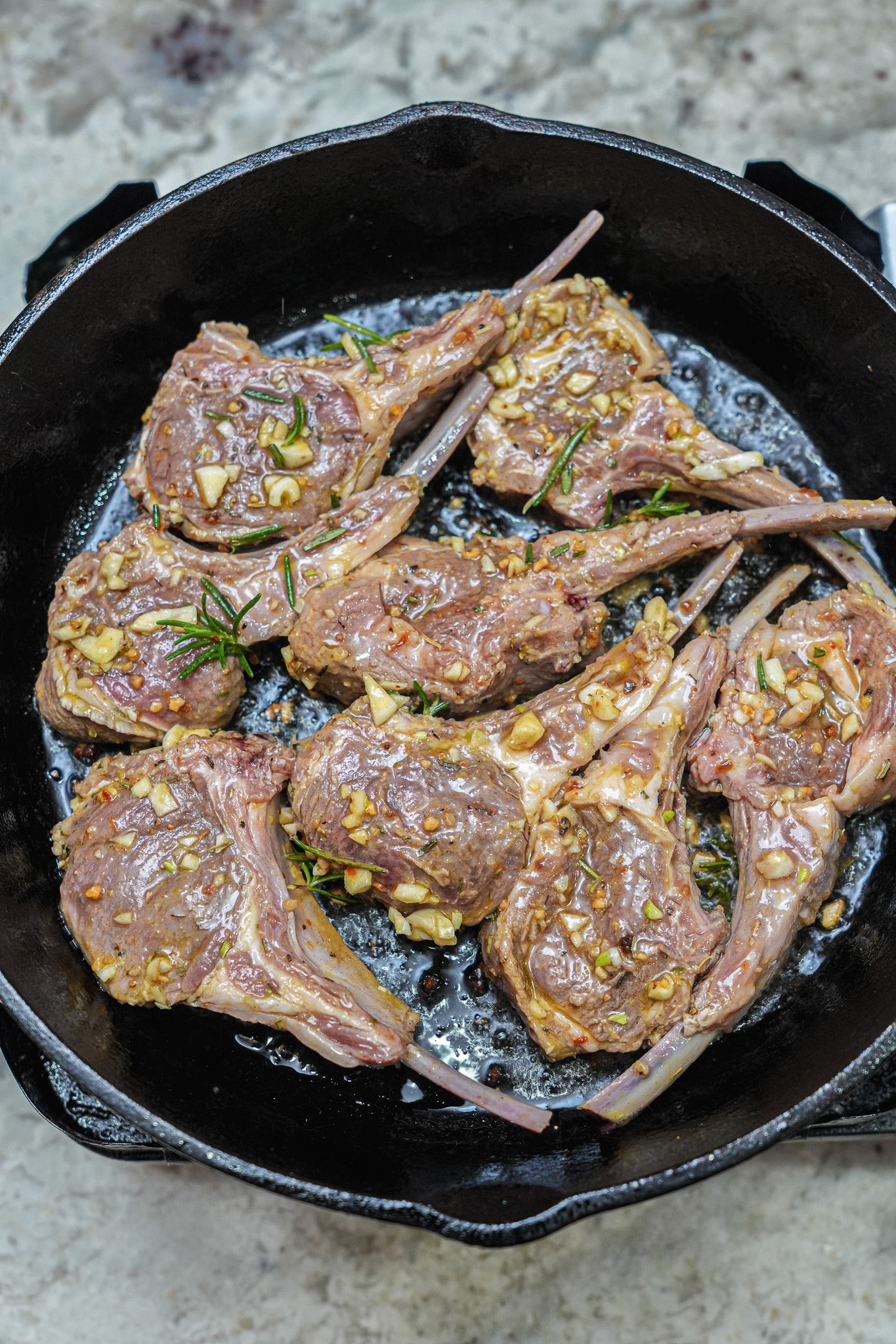 Garlic and Herb Pan-Seared Lamb Chops - Off The Chain Kitchen